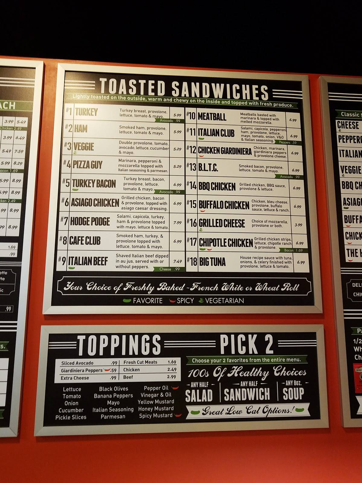 Menu at Pickleman's Gourmet Cafe, Omaha, Farnam St