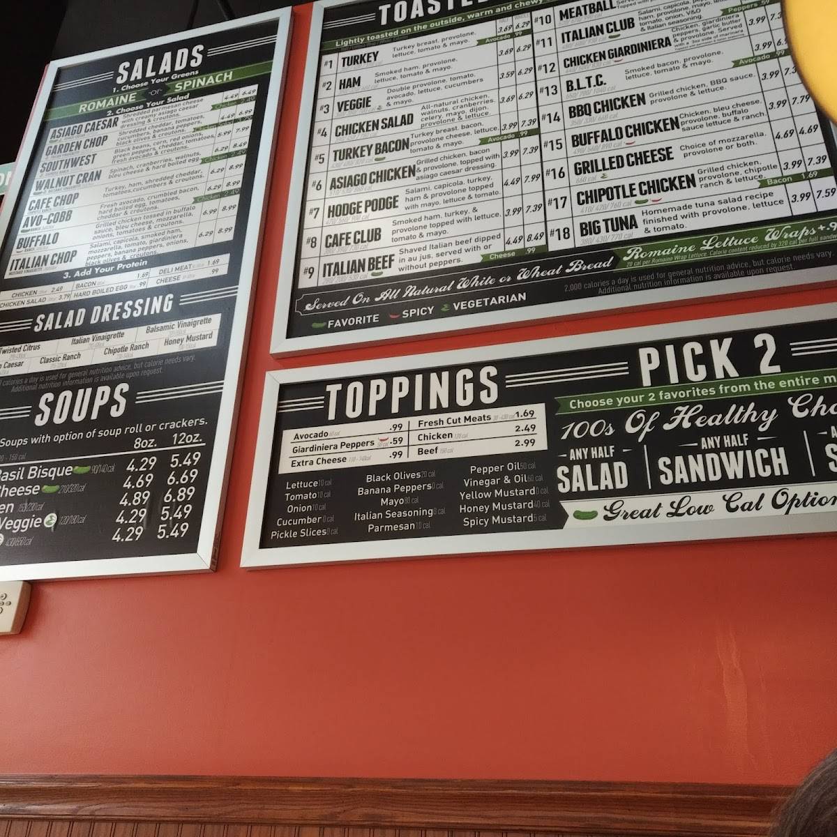 Menu at Pickleman's Gourmet Cafe, Omaha, Farnam St