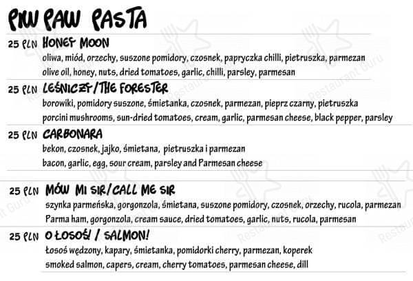 Menu at PiwPaw Beer Heaven pub & bar, Warsaw, Foksal 16