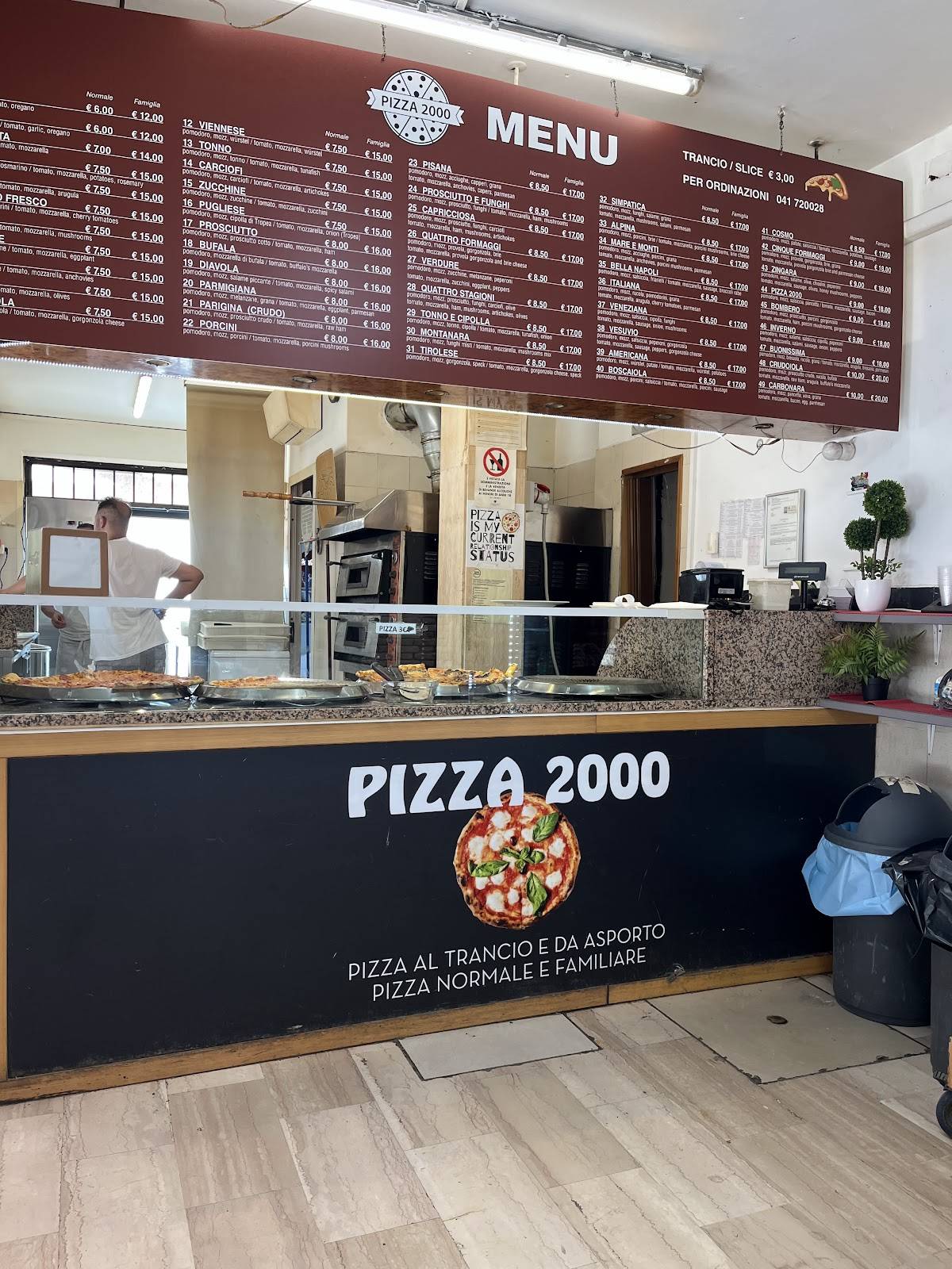 Menu da Pizza 2000 pizzeria, Venezia