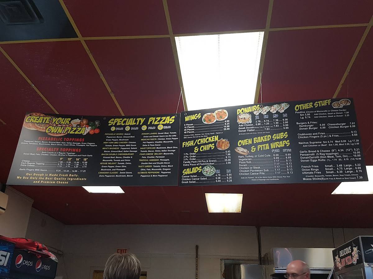 Menu at Pizzadelic mount uniacke restaurant, Mount Uniacke