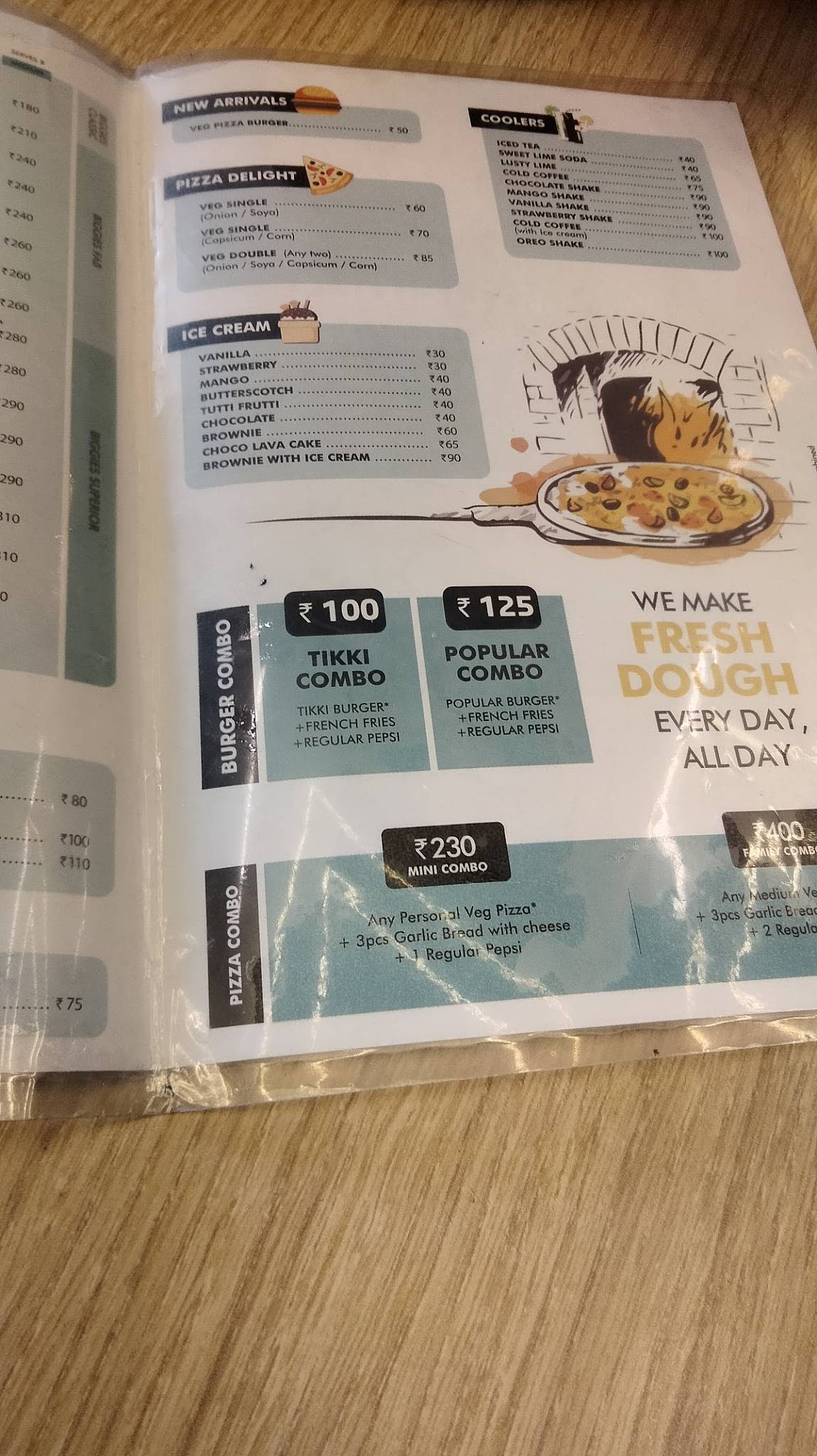 Menu at Biggies Pizza, Meerut, Western Kutchery Rd