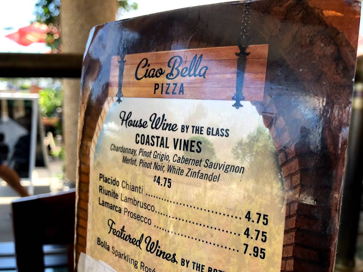 Menu at Ciao Bella Pizza restaurant, Miramar Beach, US-98