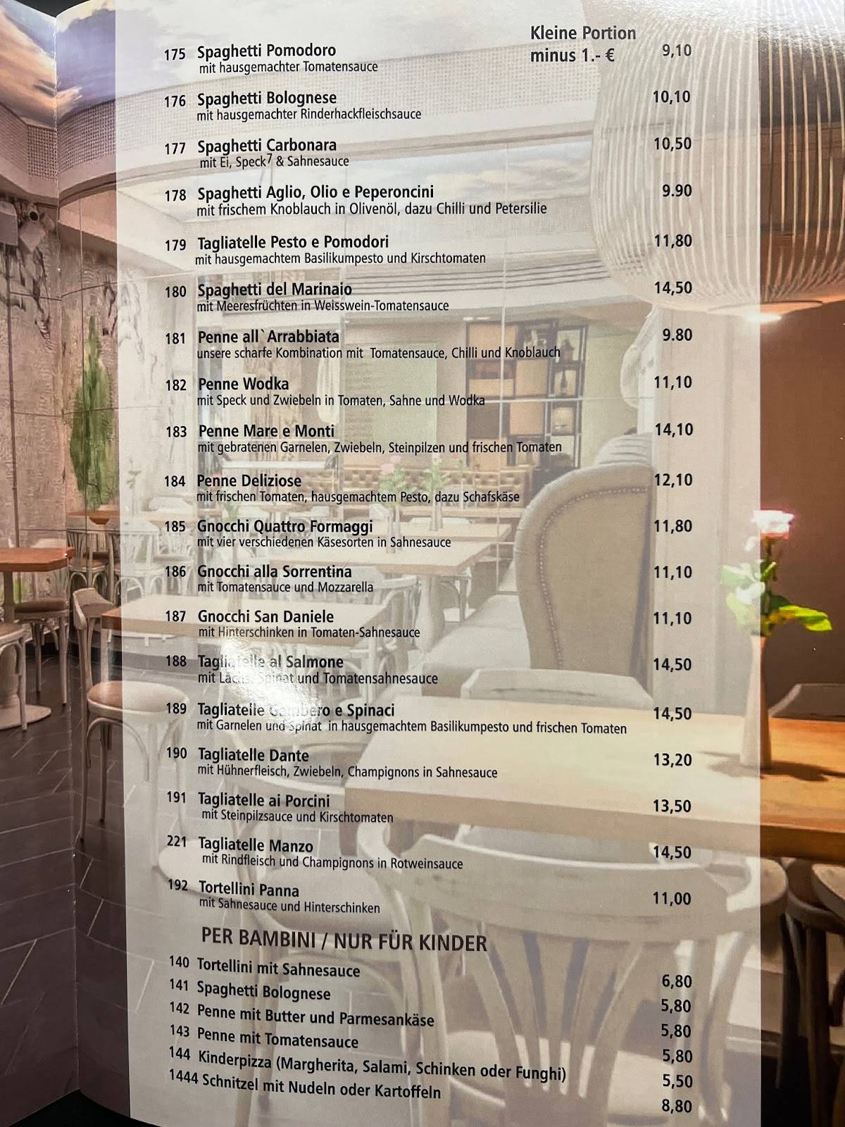 Speisekarte von Pizzeria Ristorante Walfisch, Ravensburg