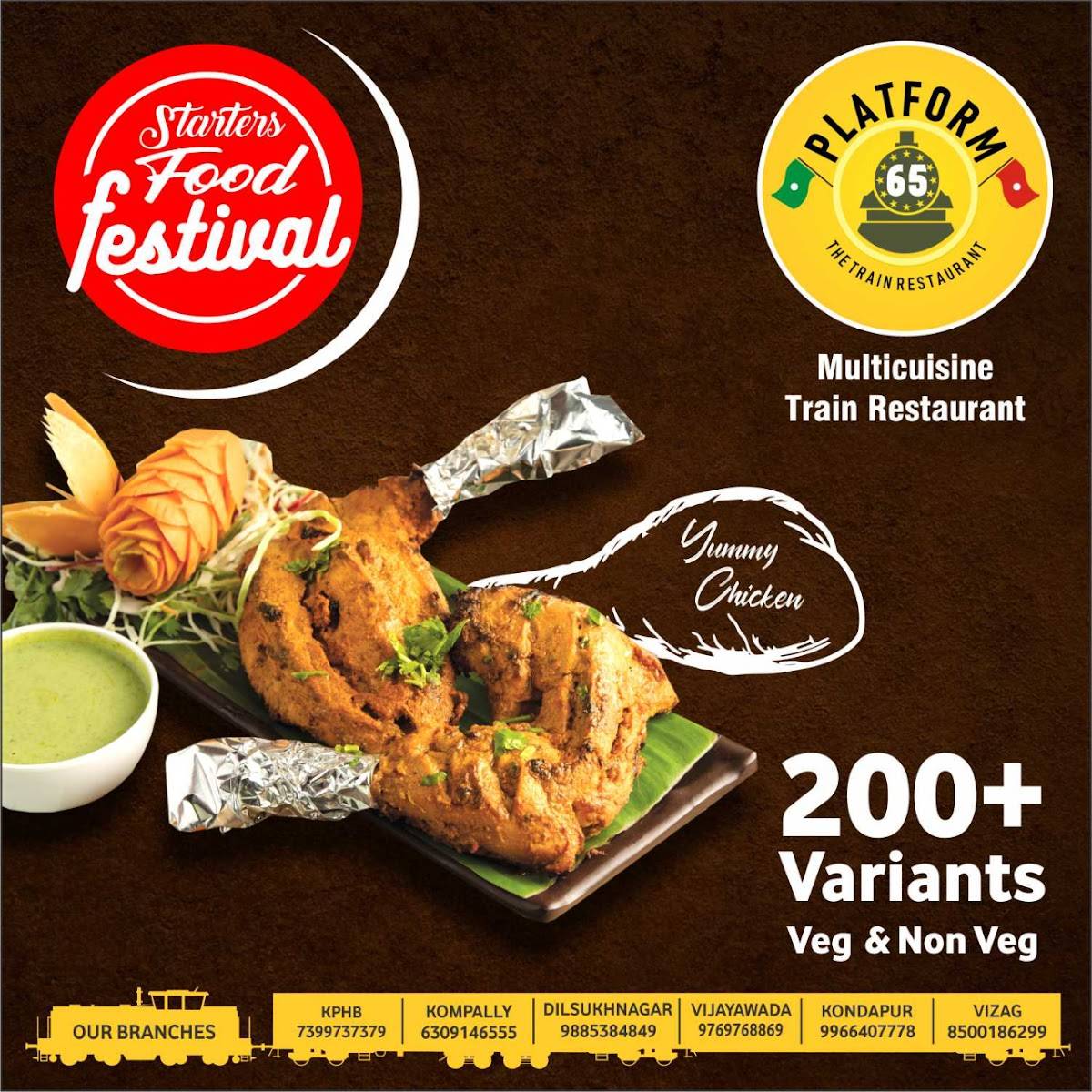 Menu at Platform 65 The Train Theme Restaurant - Vijayawada, Vijayawada