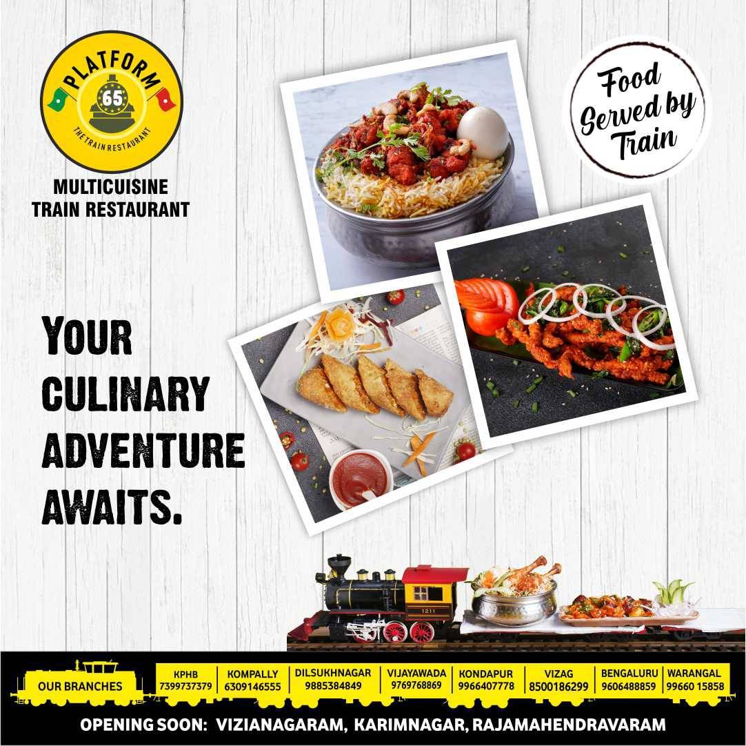 Menu at Platform 65 The Train Theme Restaurant - Vijayawada, Vijayawada