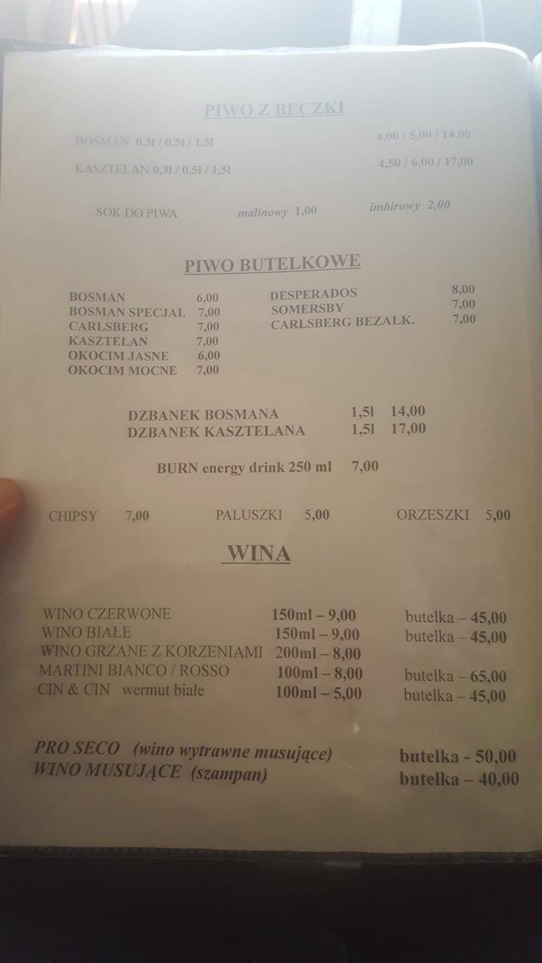 Menu at Players Dobra restauracja Imprezy okolicznościowe Obiady ...