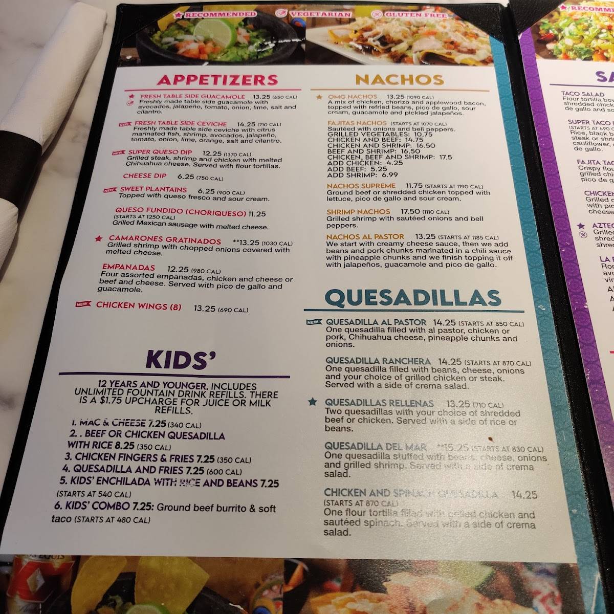 Menu at Plaza Azteca Mexican Restaurant · Bear, Bear