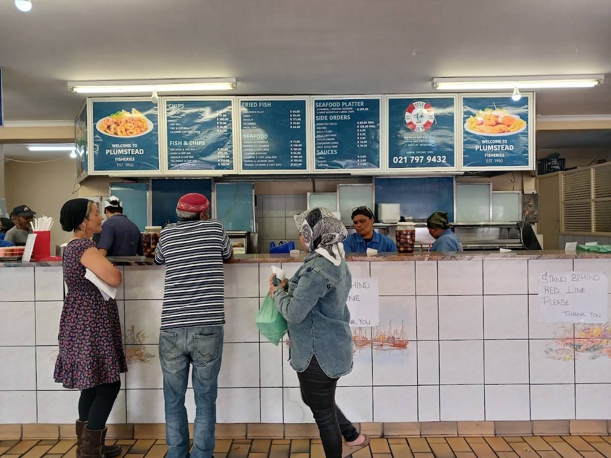 Menu at Plumstead Fisheries restaurant, Cape Town