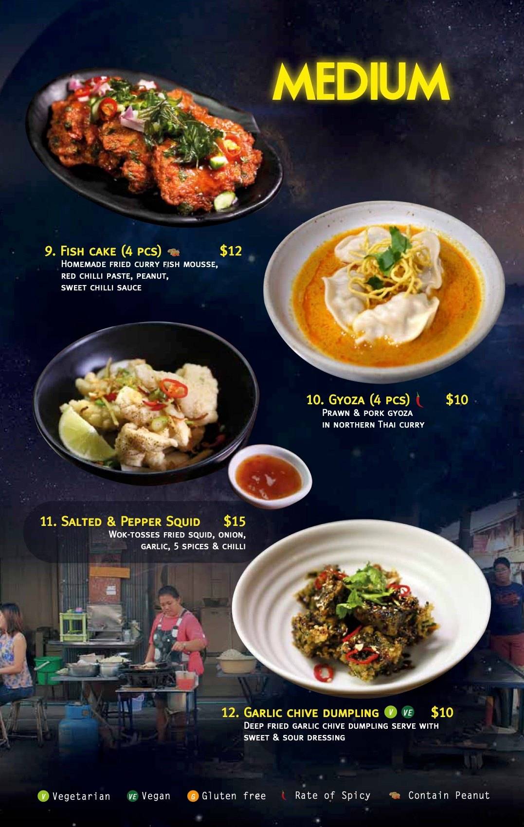 Menu at Pochana restaurant, Brisbane City