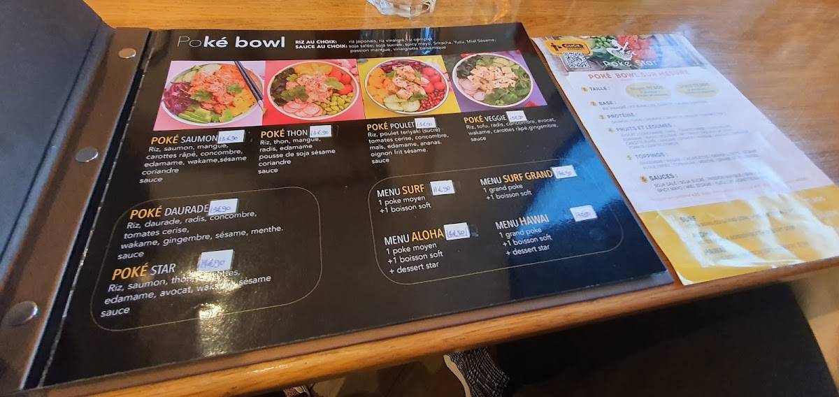 Menu at Poke Star《healthy food》 restaurant, Paris