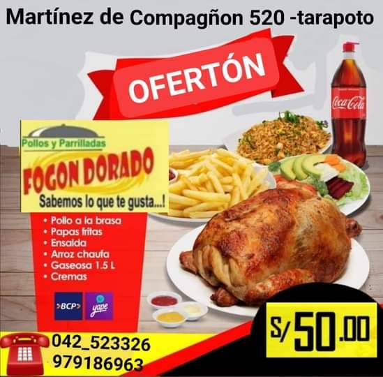 Carta del restaurante FOGÓN DORADO TARAPOTO, Tarapoto, Jirón Martínez ...