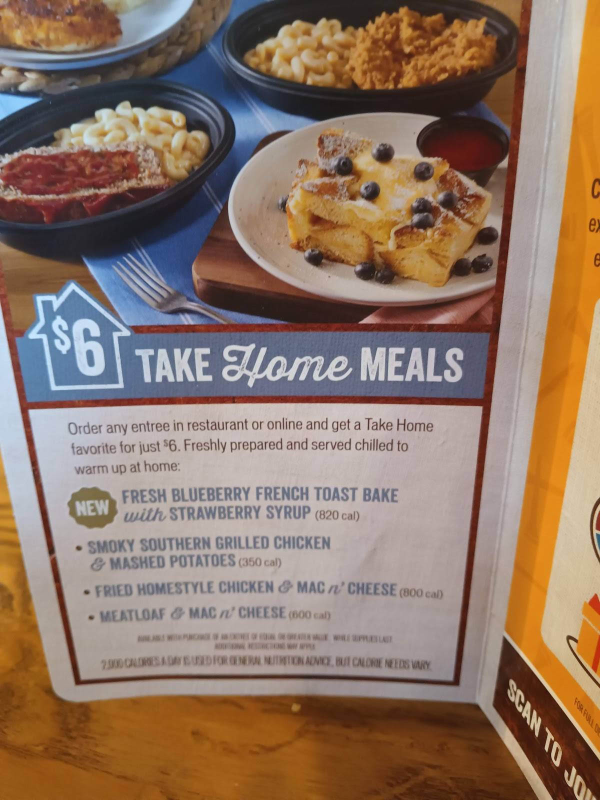Menu at Cracker Barrel Old Country Store, Port Charlotte