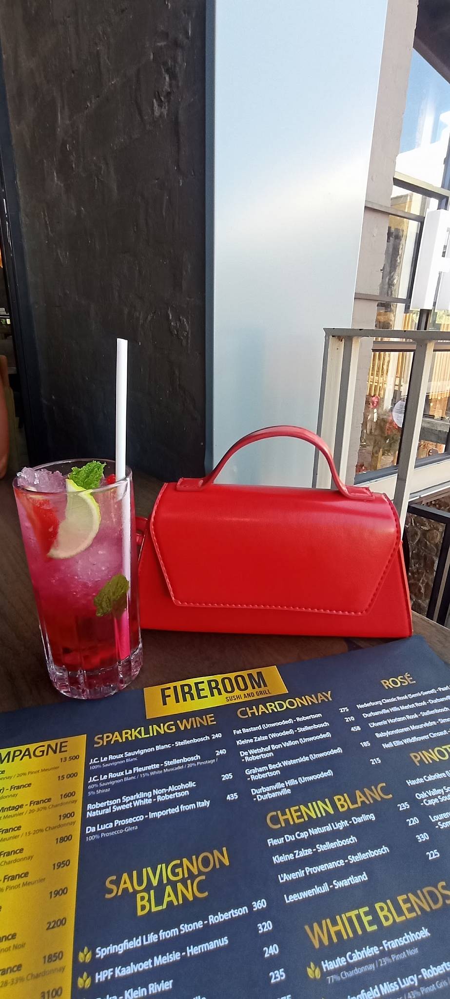 Menu at Fireroom Hazelwood restaurant, Pretoria