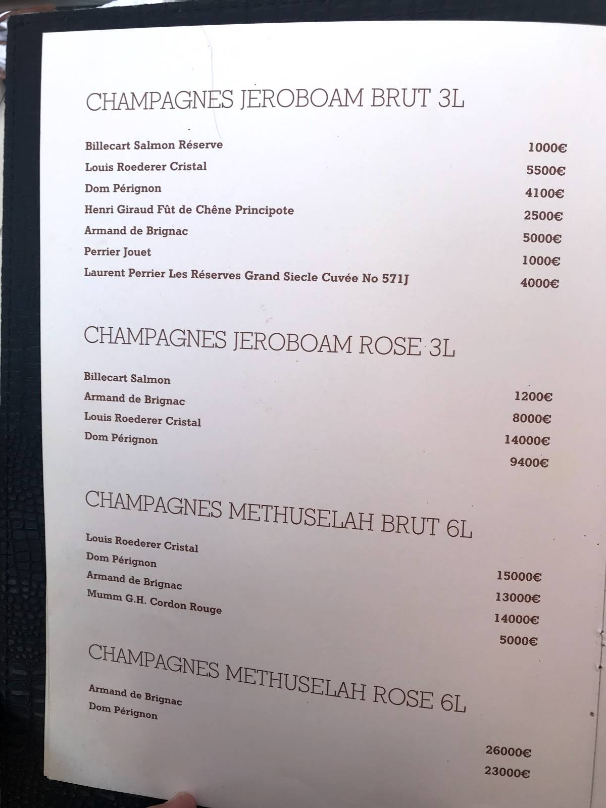 Menu at Principote Mykonos, Mikonos