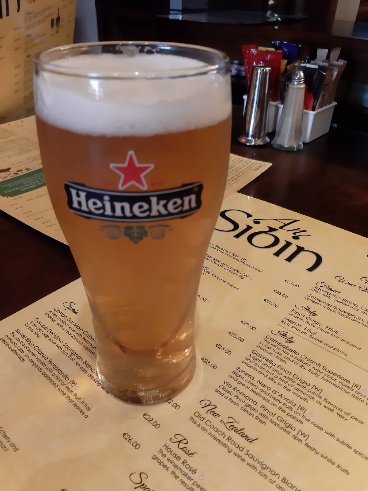 Menu at An Sibin pub & bar, Dunshaughlin, Main St
