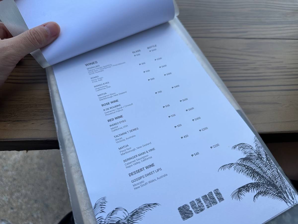 Menu at Buhi Cave Bar, Lapu-Lapu City
