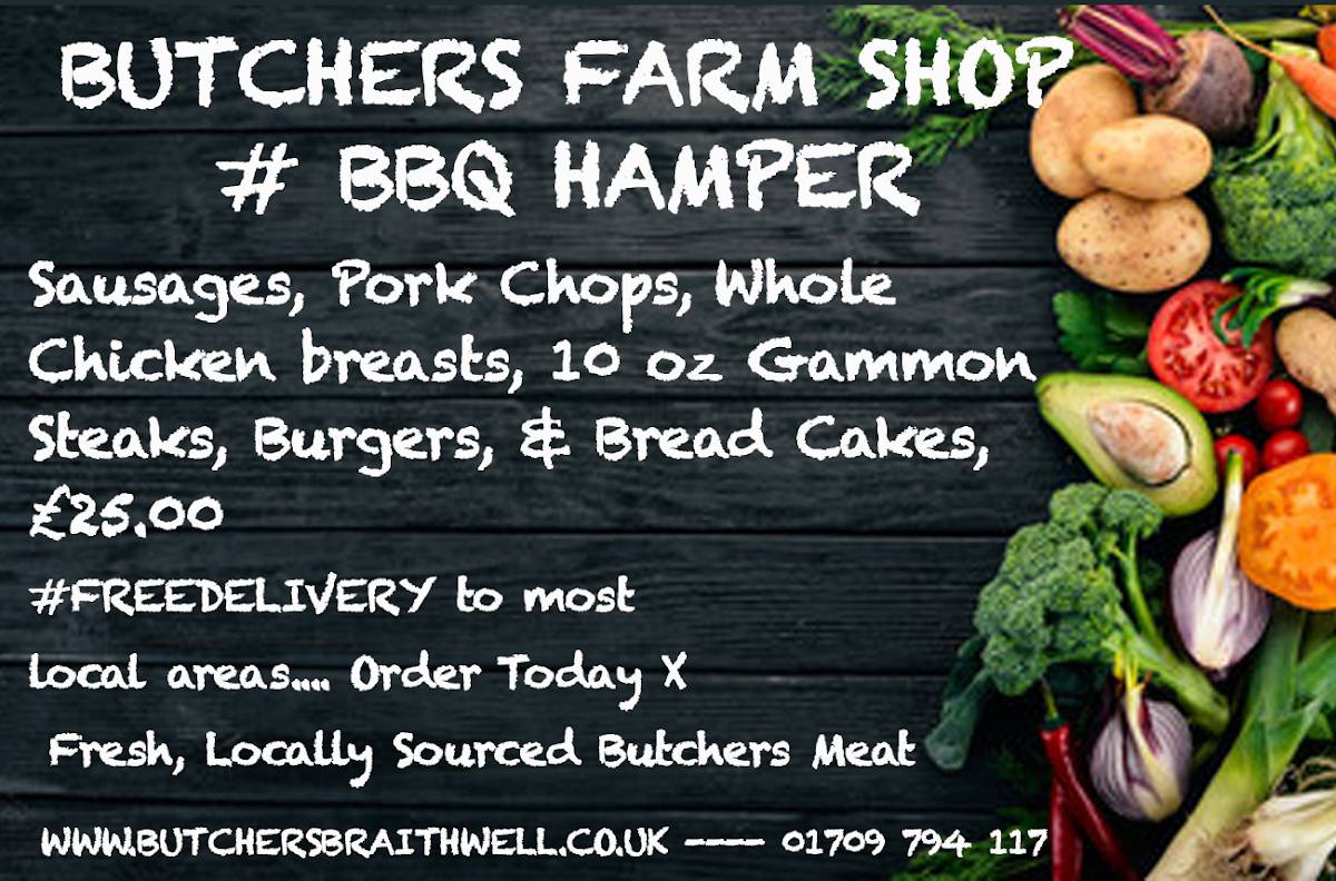 Menu at Butchers Arms pub & bar, Braithwell