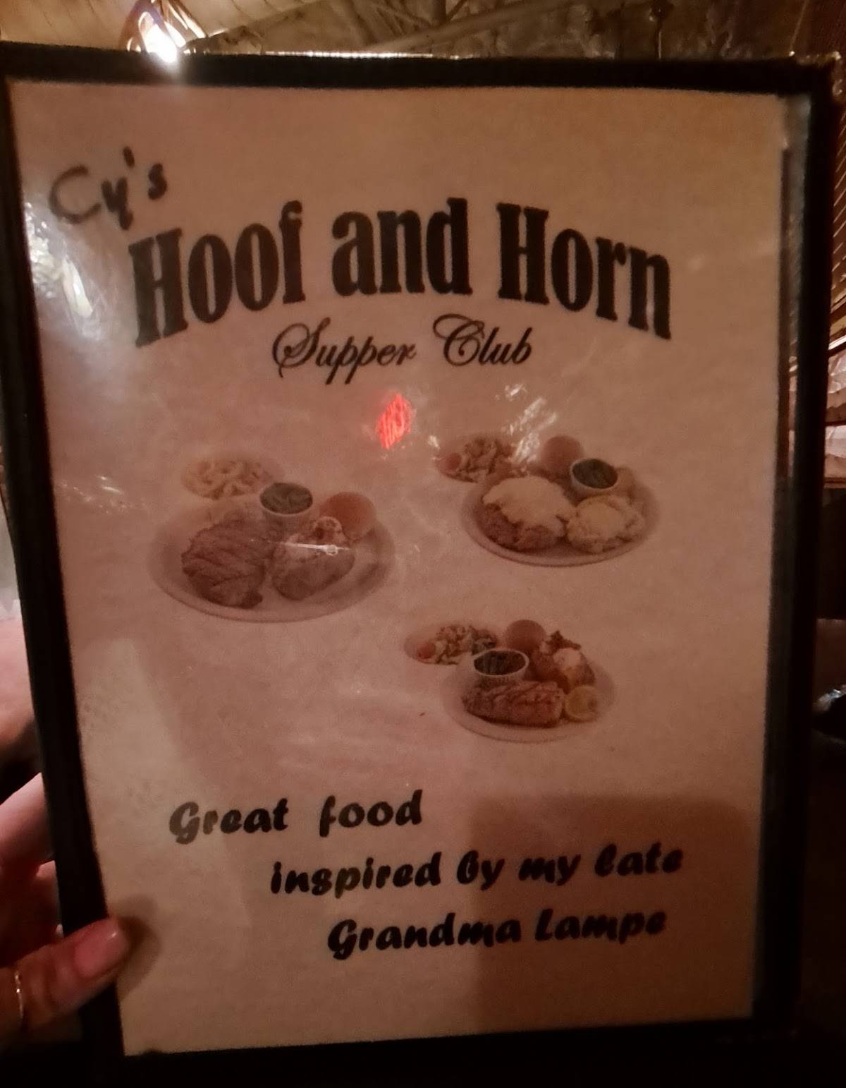 Menu at The Hoof & Horn Steakhouse, Sedgwick