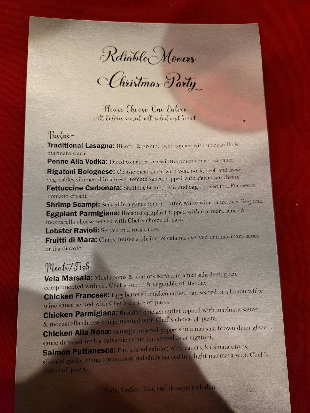 Menu at Dolce Mamma pub & bar, Bethlehem