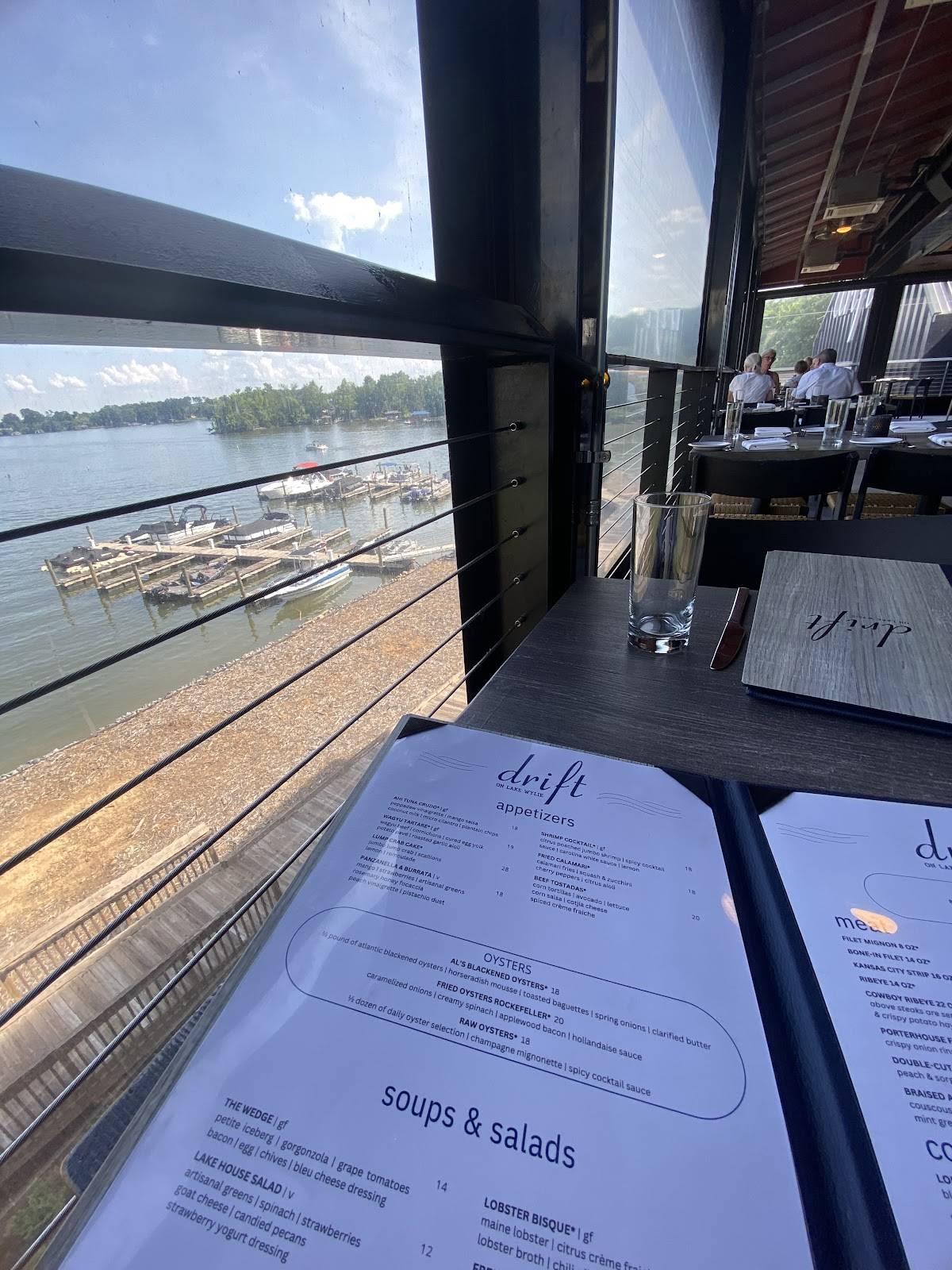 Menu at Drift on Lake Wylie pub & bar, Belmont, 315-M Lanyard Ln