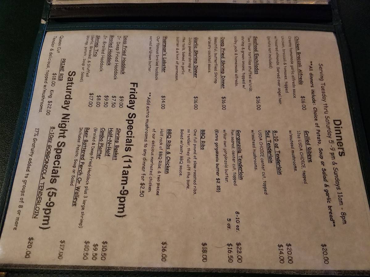 Menu at Heart Breakers pub & bar, Antigo
