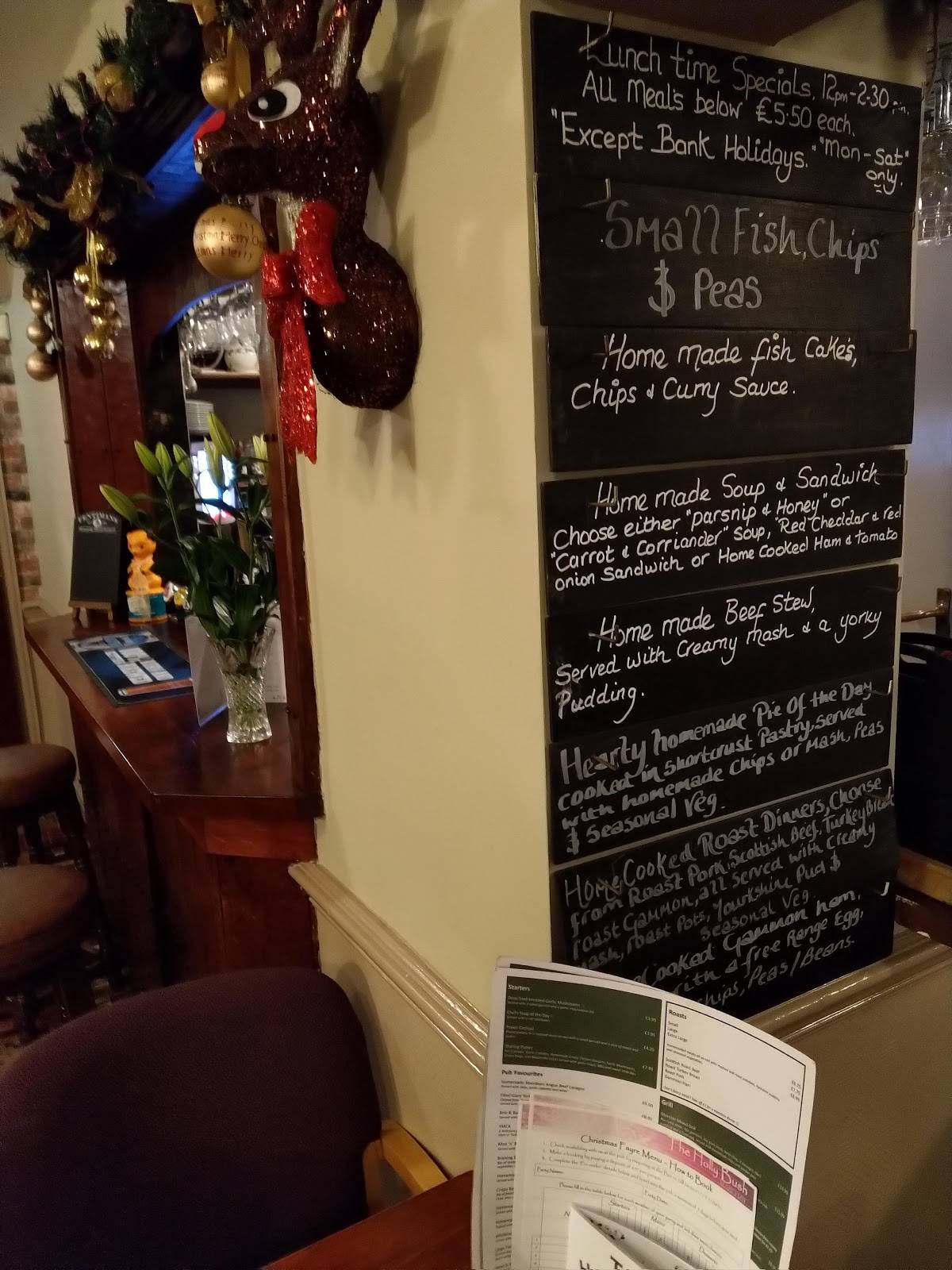 Menu at Holly Bush pub & bar, Ripley