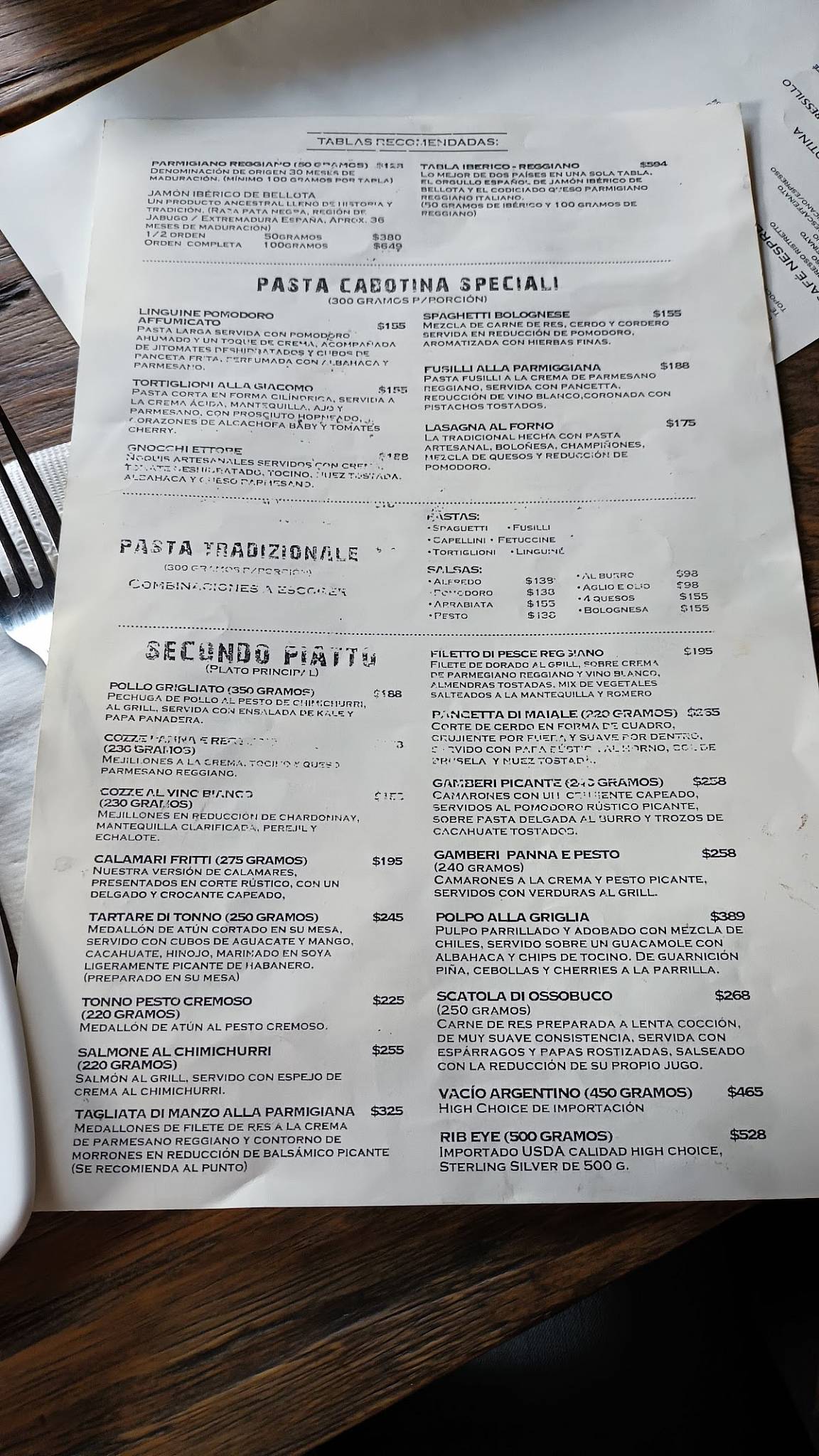 Carta del pub y bar CABOTINA, Zapopan, Av Guadalupe 1000