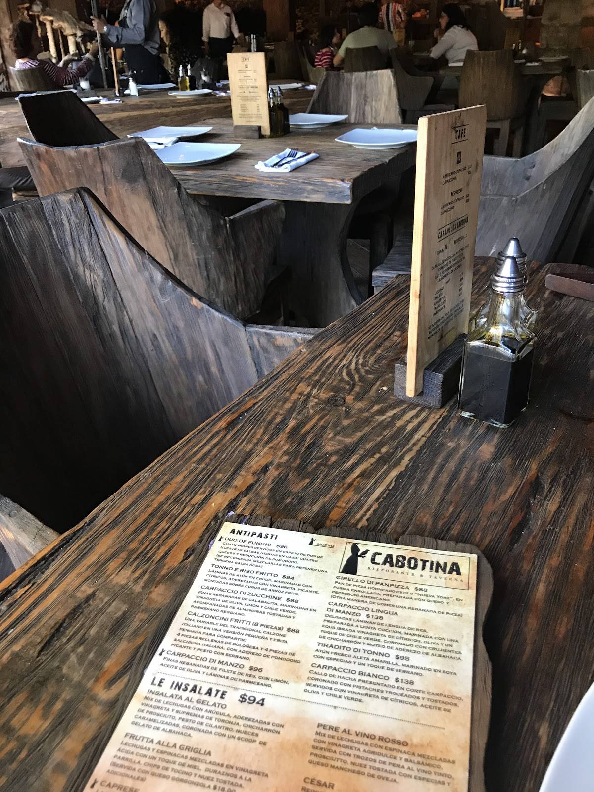 Carta del pub y bar CABOTINA, Zapopan, Av Guadalupe 1000