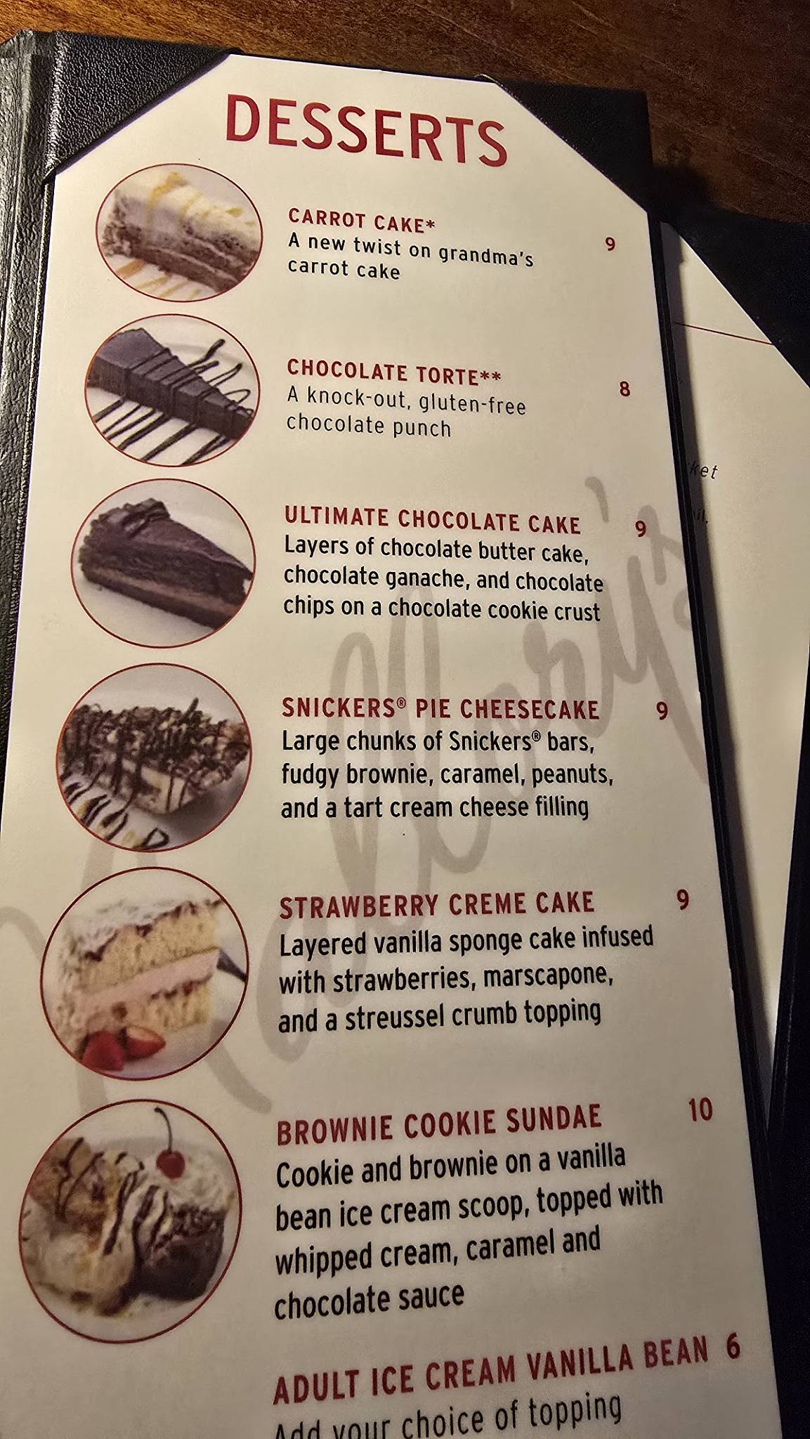 Menu at Mallory's Restaurant & Rooftop Bar, Hudson