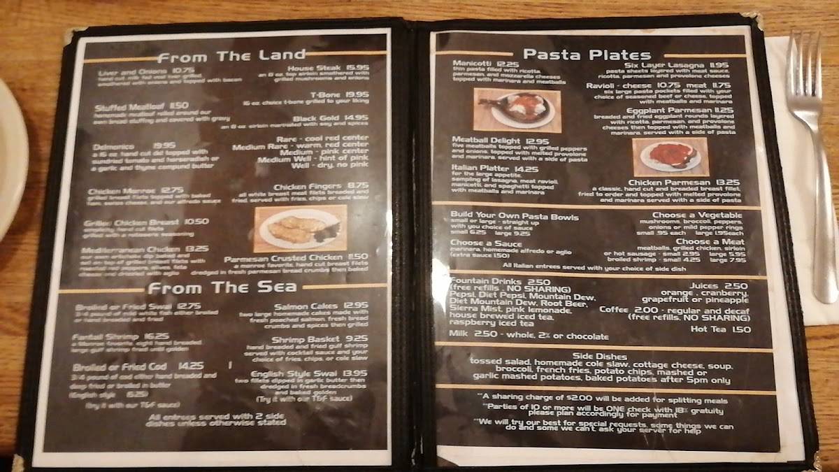 Menu at Monroe Hotel pub & bar, Butler