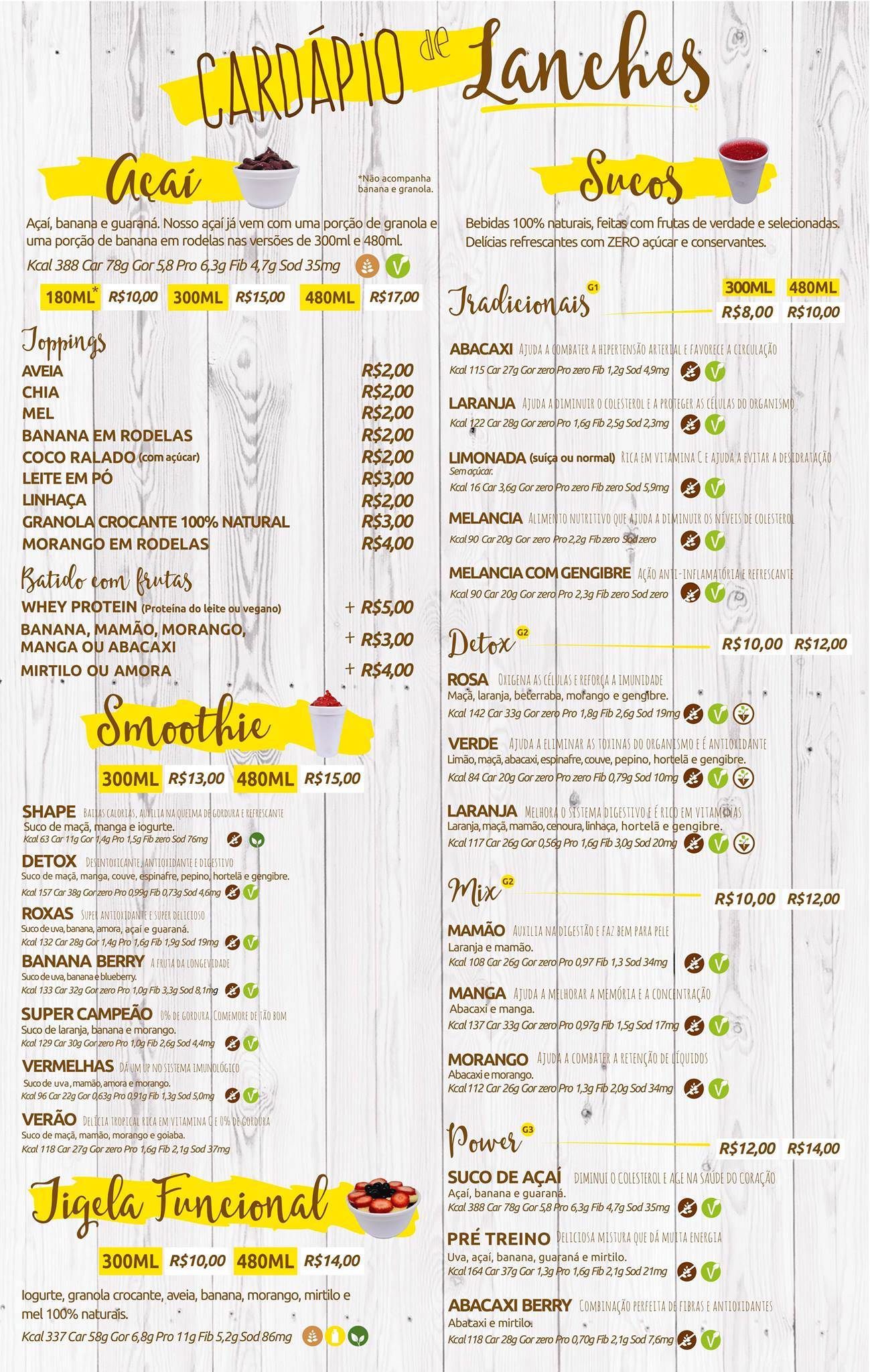 Menu em Saúde no Copo pub & Bar, Porto Alegre, R. 24 de Outubro