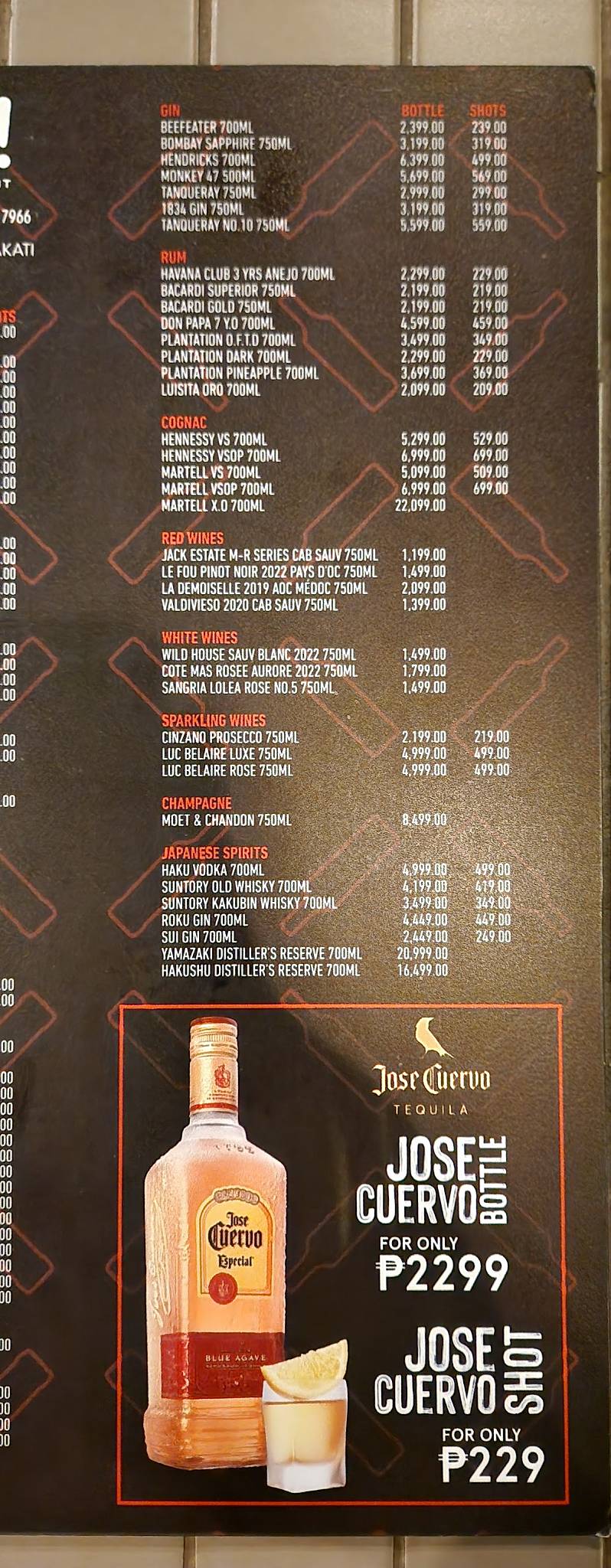 Menu at Salud! by Primera Bar & Restaurant, Makati