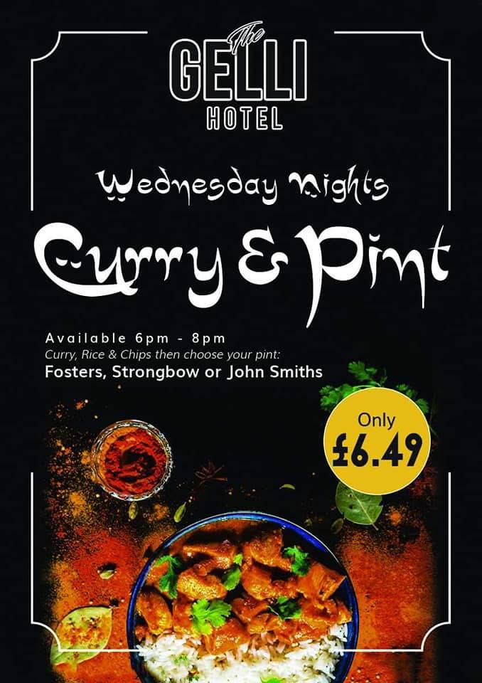 Menu at The Gelli Hotel pub & bar, Pentre