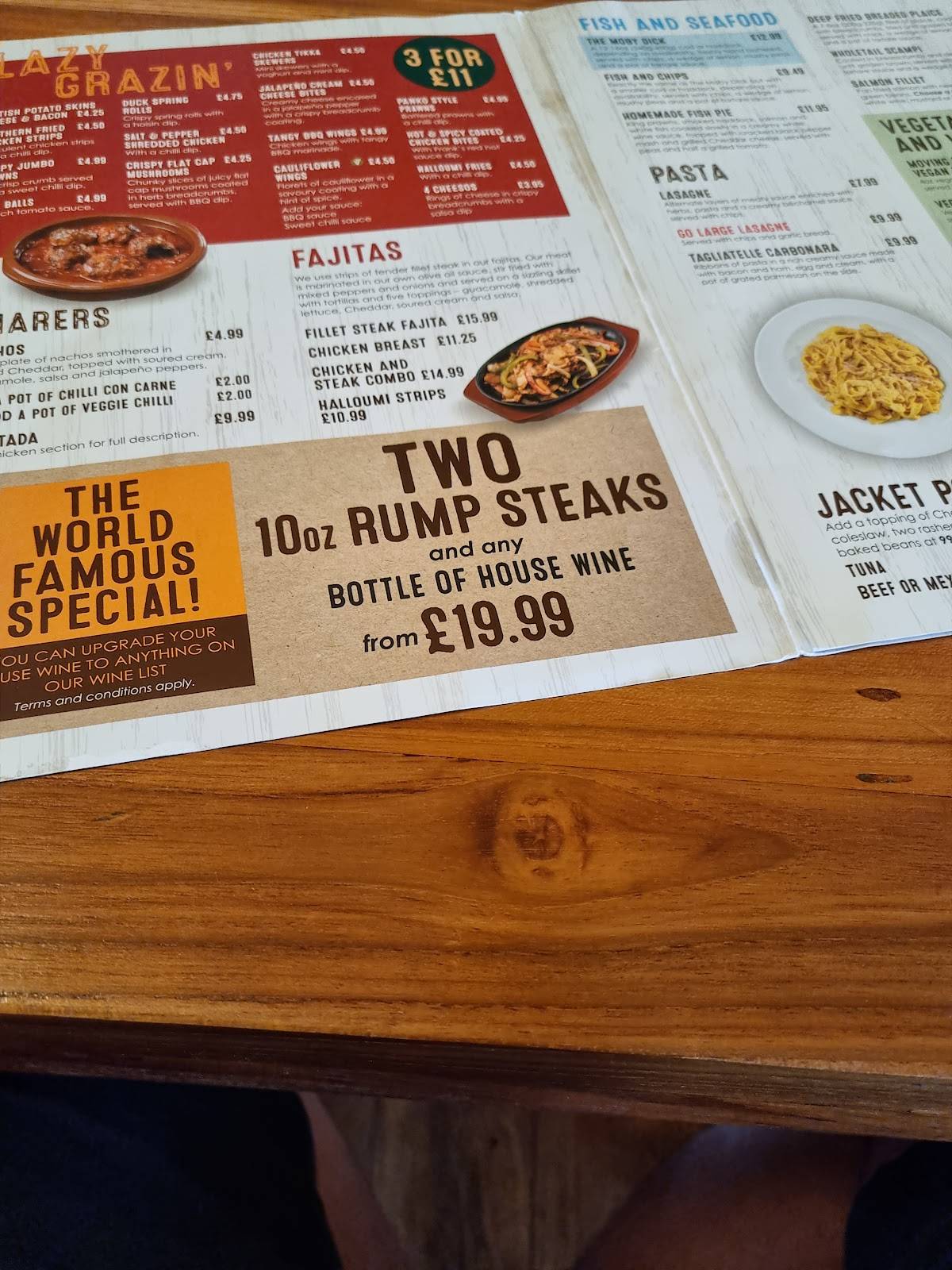 Menu at The Man At Arms pub & bar, Lutterworth