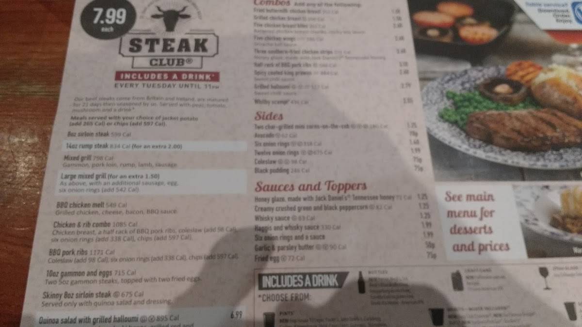 Menu at The Muckle Cross - JD Wetherspoon pub & bar, Elgin