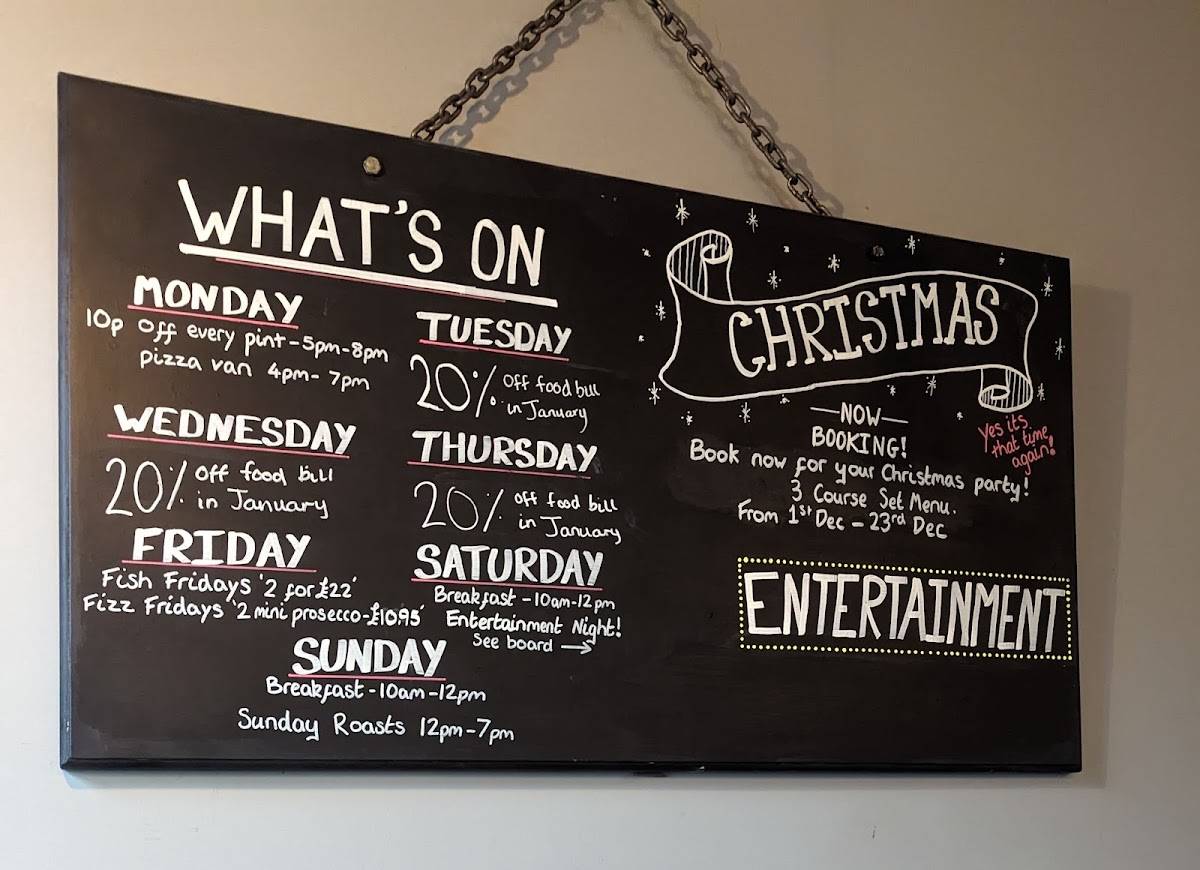 Menu at Trawden Arms pub & bar, Colne