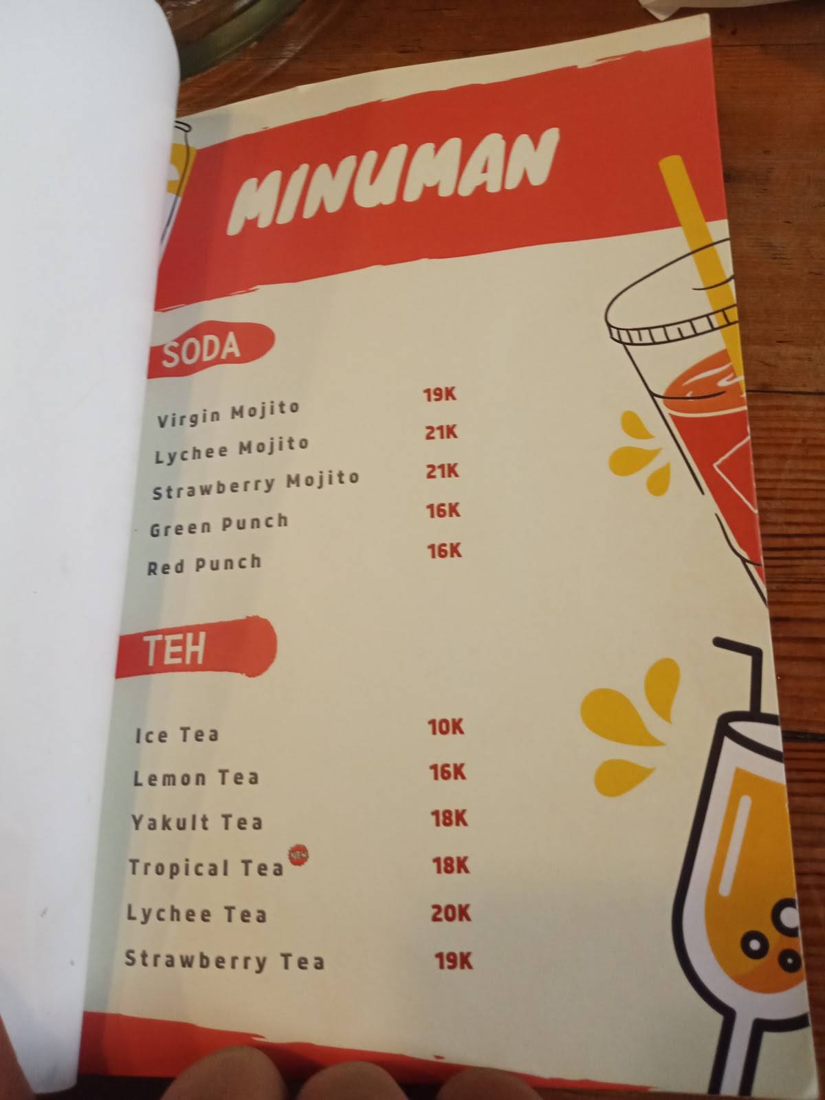 Menu at The Sunday Café cafe, Purwakarta