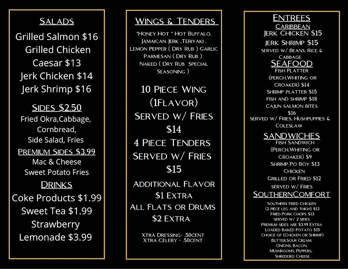 Menu at Pyramid Restaurant and Lounge, Chester