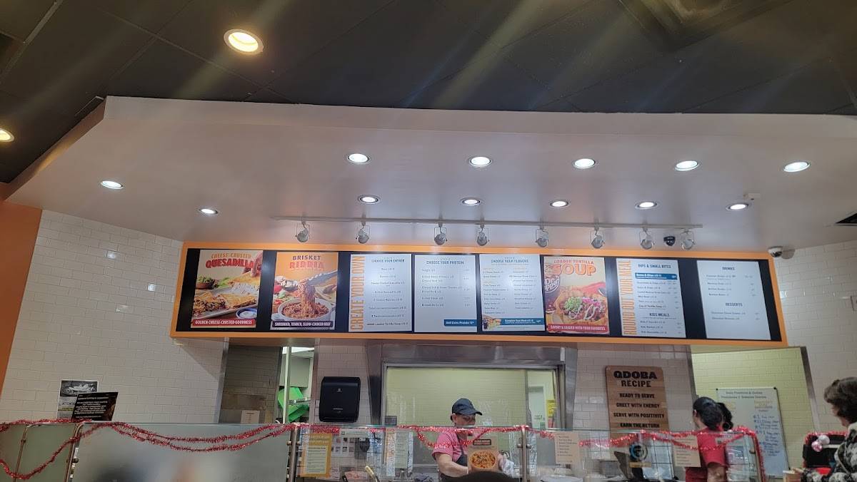 Menu at QDOBA Mexican Eats fast food, Glenwood Springs