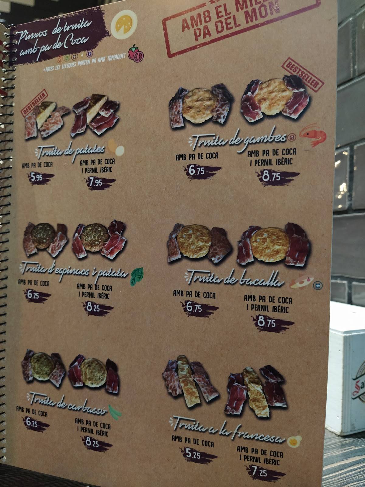 Carta de Qeu bo és Restaurant, Reus