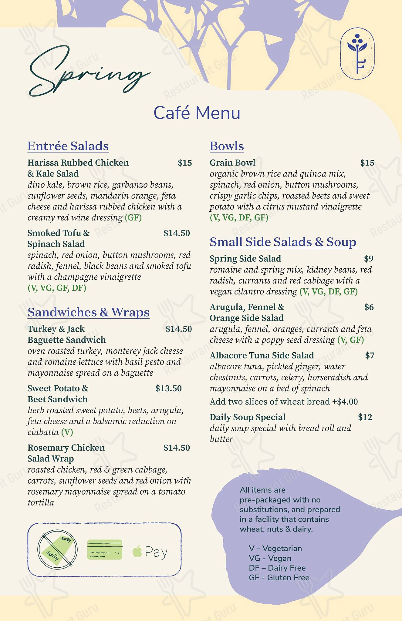 Menu at Quail Café cafe, Redwood City, FMCR+57