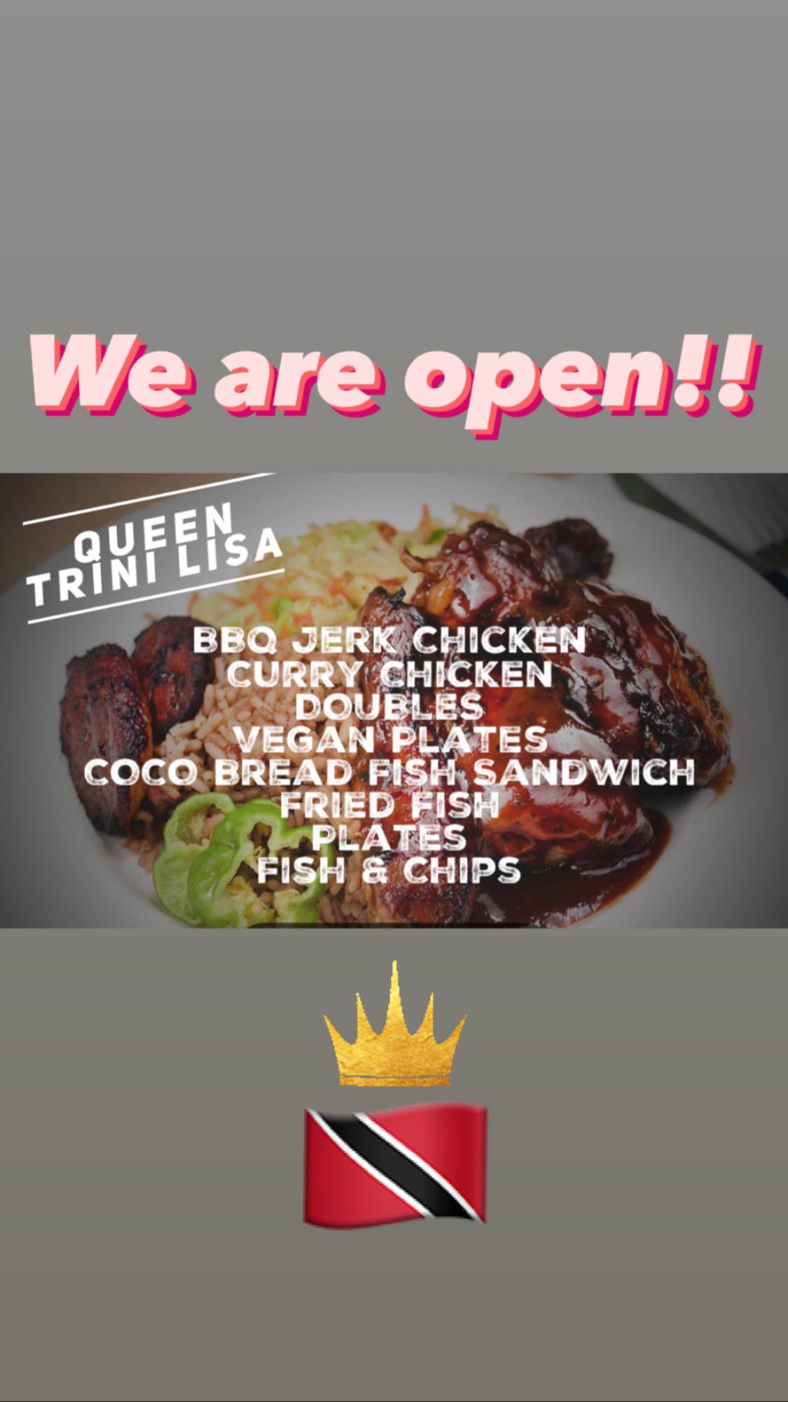 Carta del restaurante Queen Trini Lisa, Nueva Orleans, D'Hemecourt St