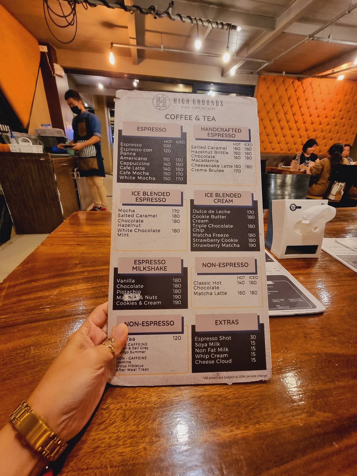 Menu at High Grounds Café cafe, Quezon City