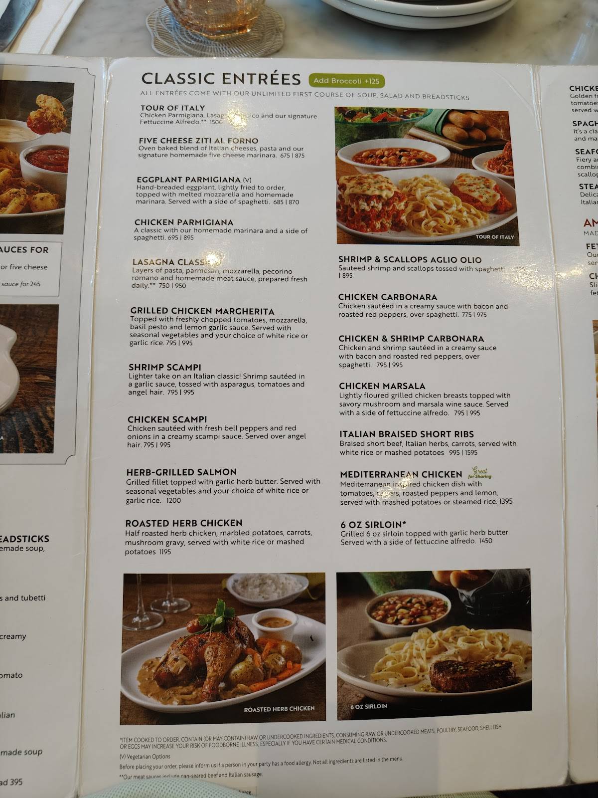 Menu at Olive Garden - Opus Mall restaurant, Quezon City