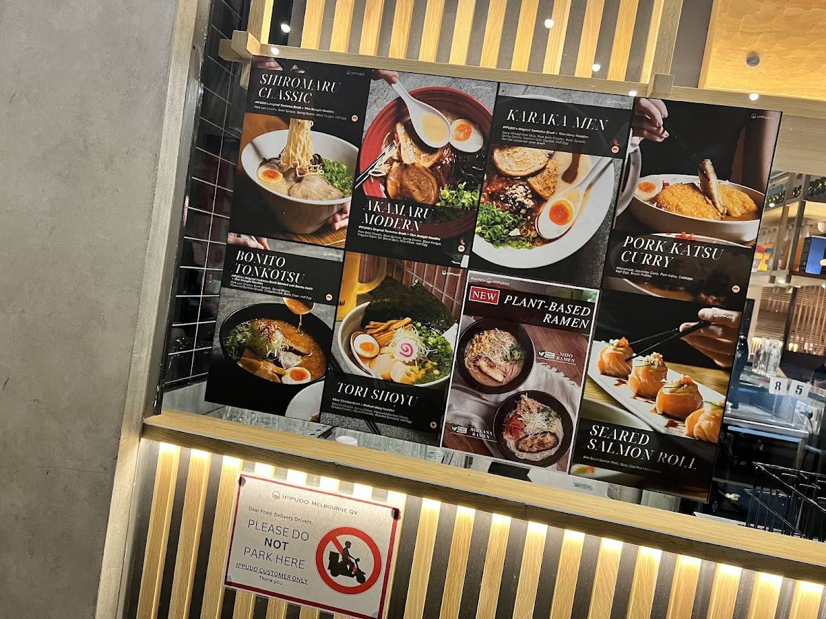 Menu at RAMEN IPPUDO QV restaurant, Melbourne