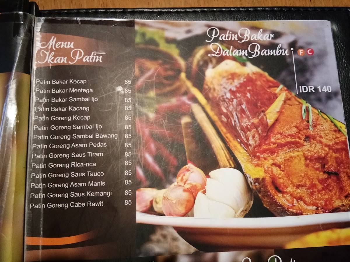 Menu at RM. Karimata Taman Mini restaurant, East Jakarta