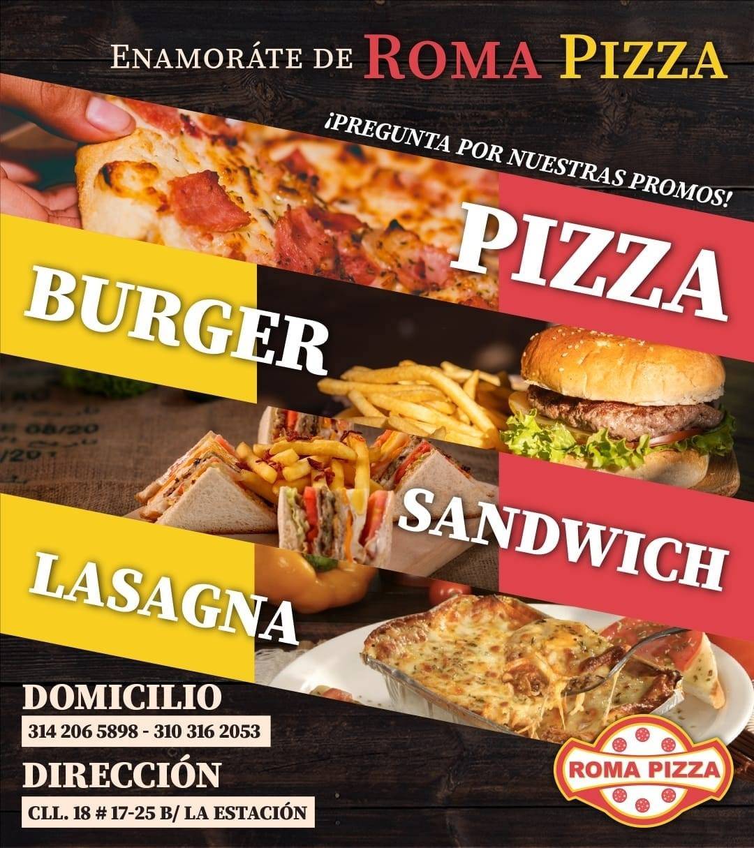 Menu at ROMA PIZZA ESTACIÓN restaurant, Girardot