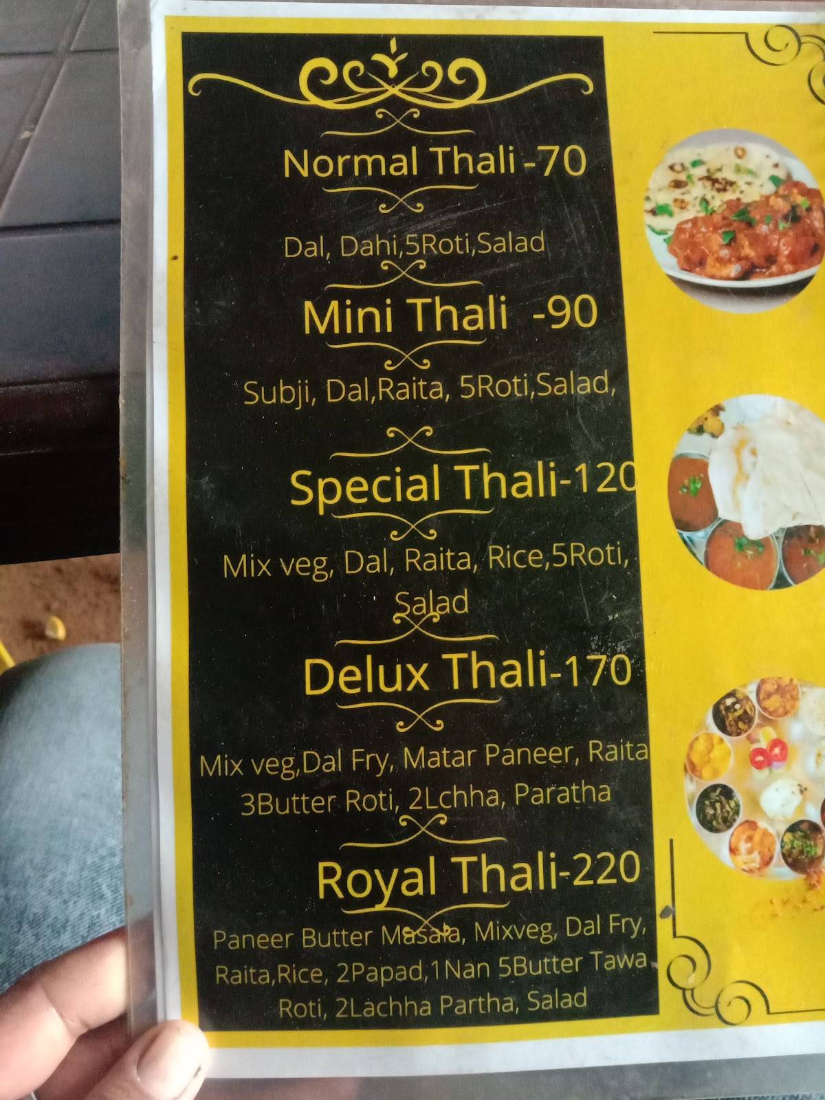 Menu at Radha Rani restaurant, Jaipur, WPJ9+JFR