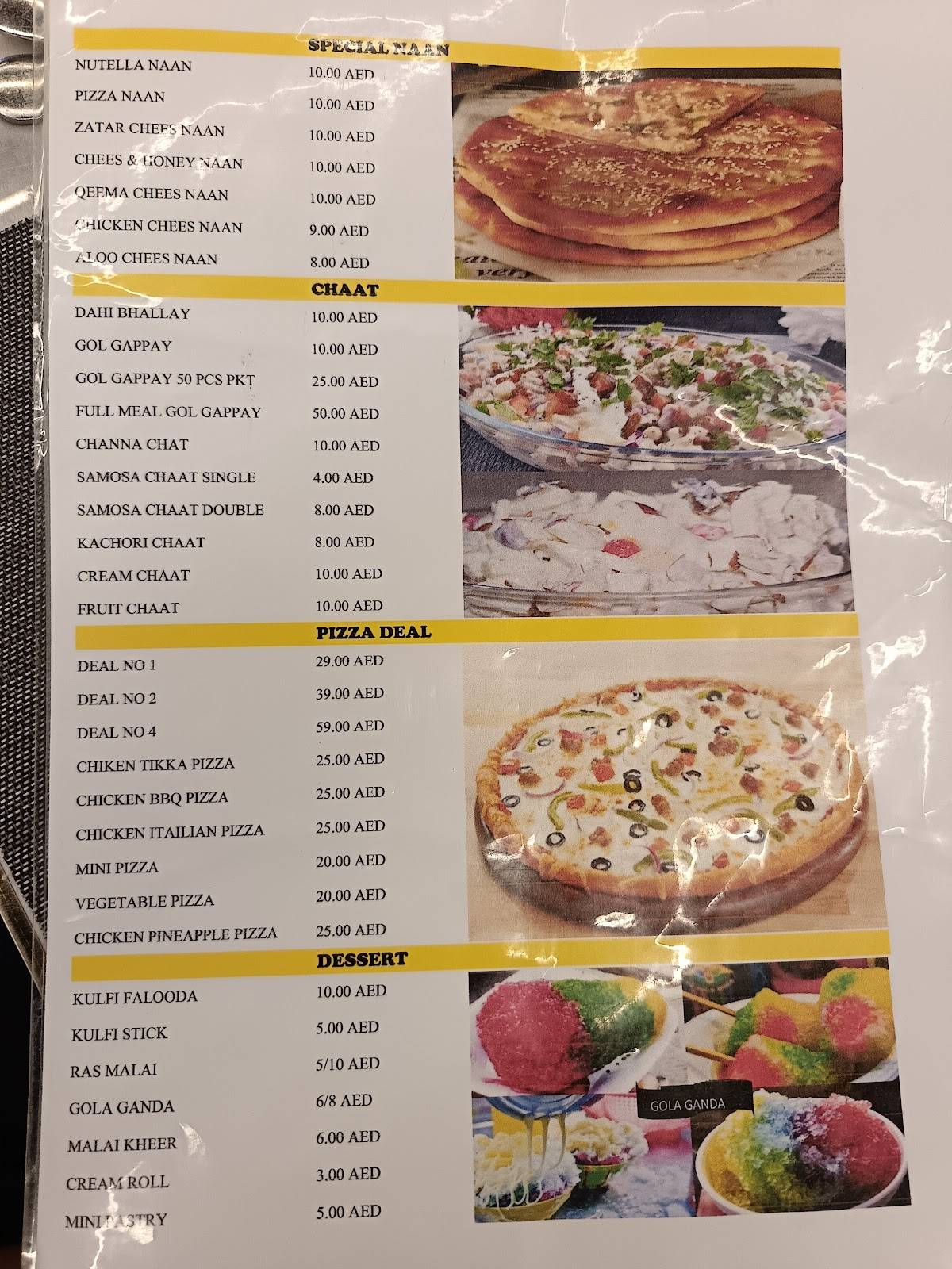 Menu at Rahat Sweets & Restaurant, Ajman